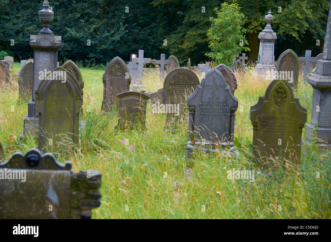 Graveyard in a village graveyard Stock Photo - Alamy