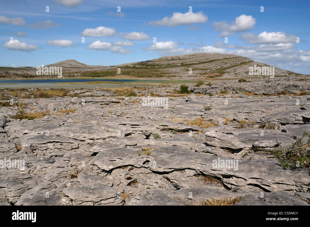 Limestone Pavement Landscape of Mullaghmore & Lough Gealain, The Burren ...