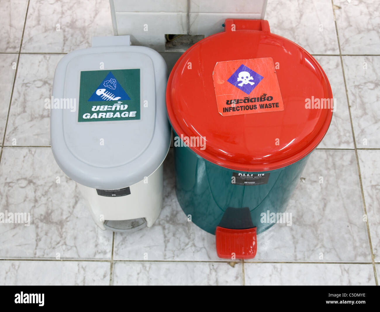 Infectious waste in laboratory Stock Photo - Alamy