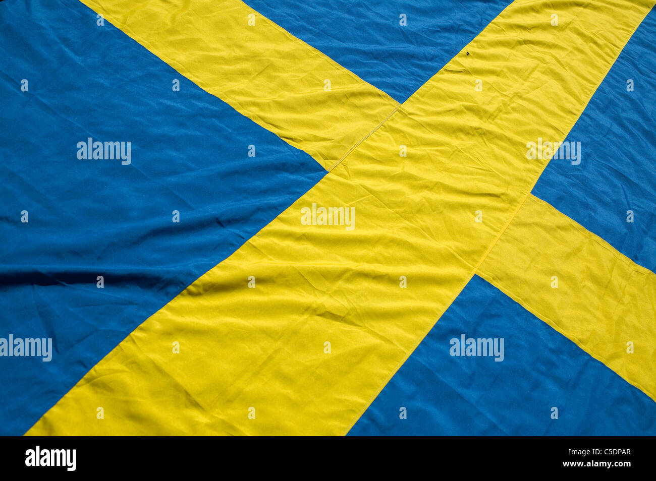 Swedish flag blue yellow cross hi-res stock photography and images - Alamy