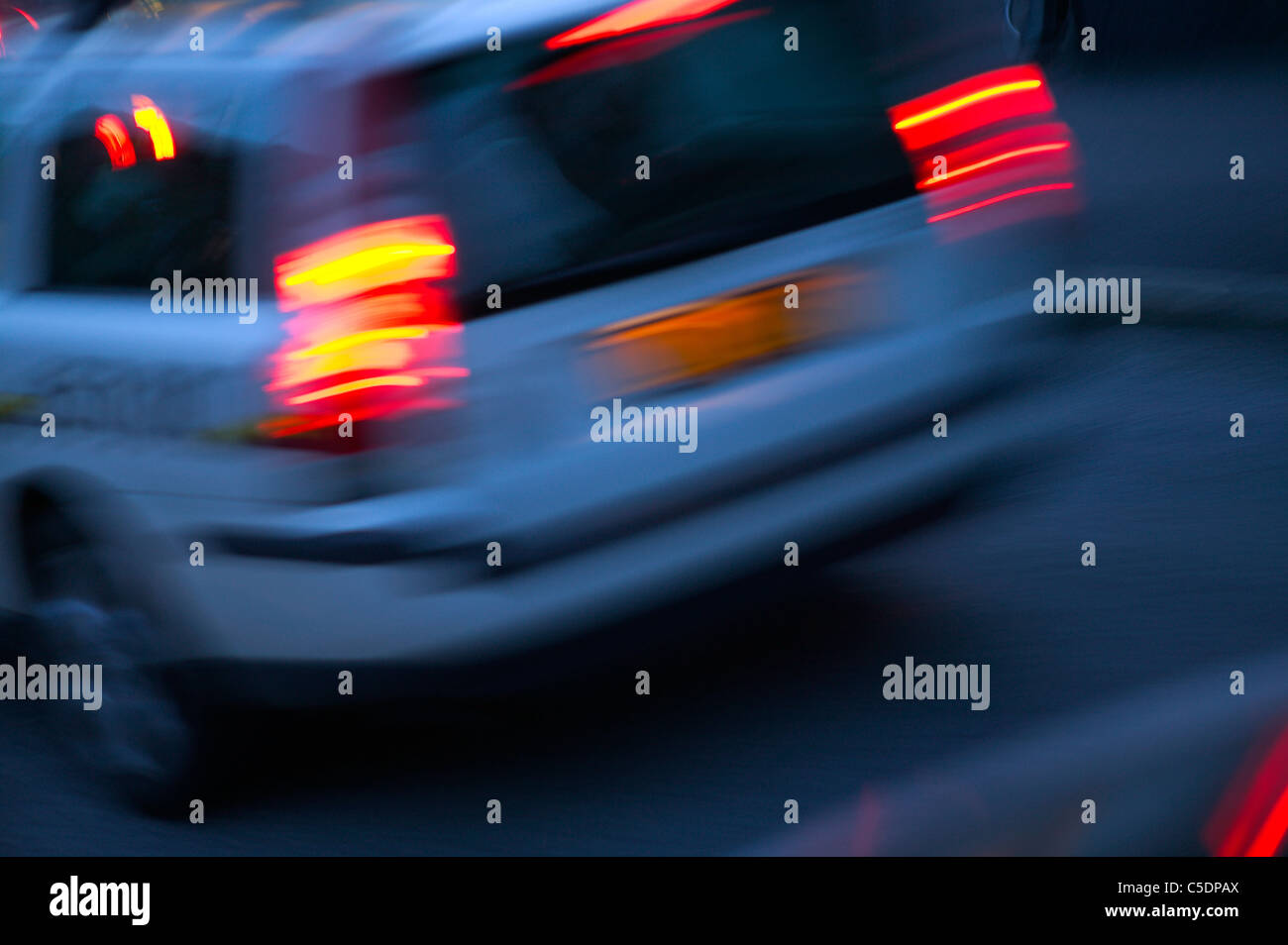 Close-up of a blurred car with lighting backlights Stock Photo - Alamy