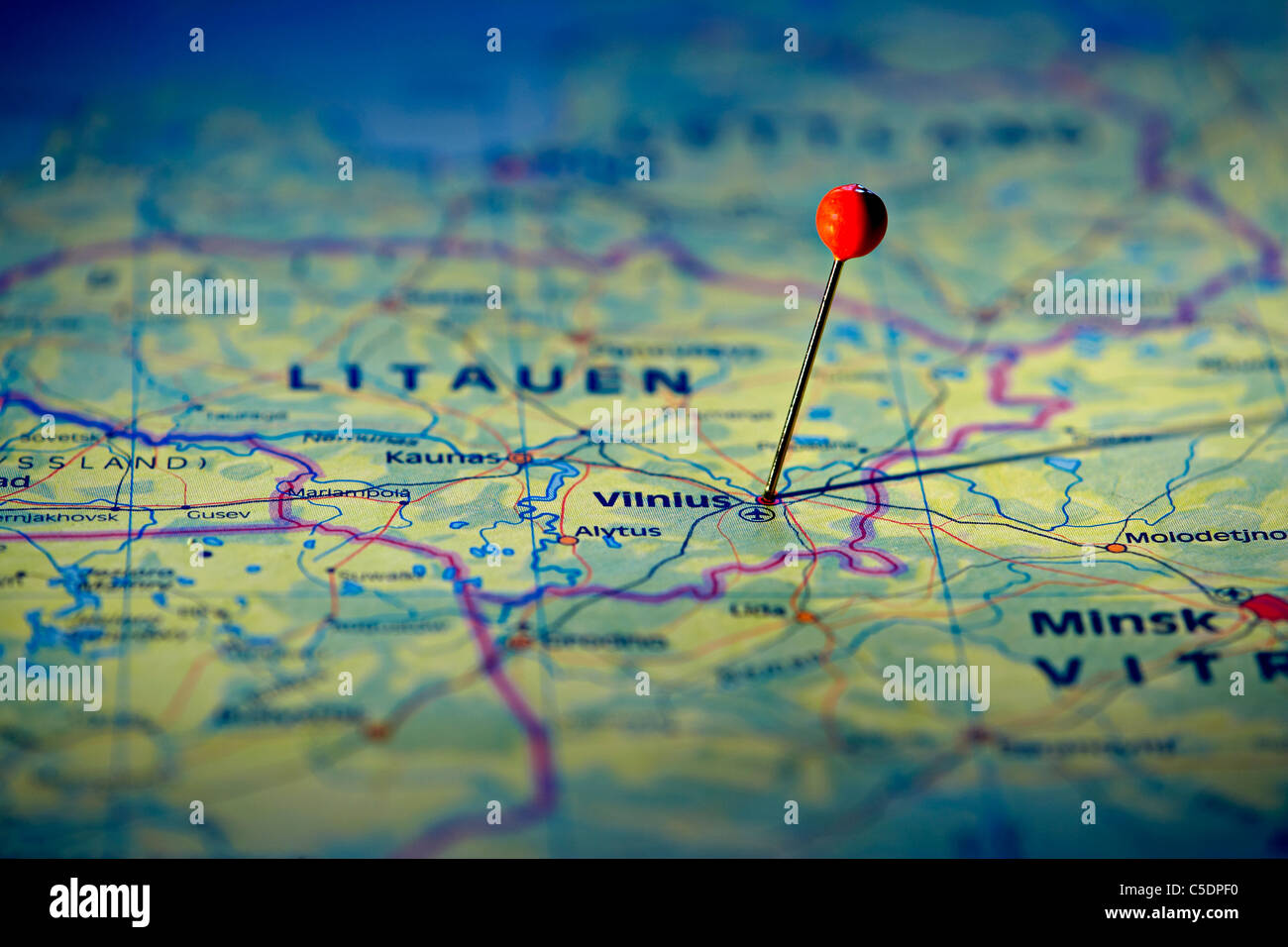 Vilnius roads map hi-res stock photography and images - Alamy