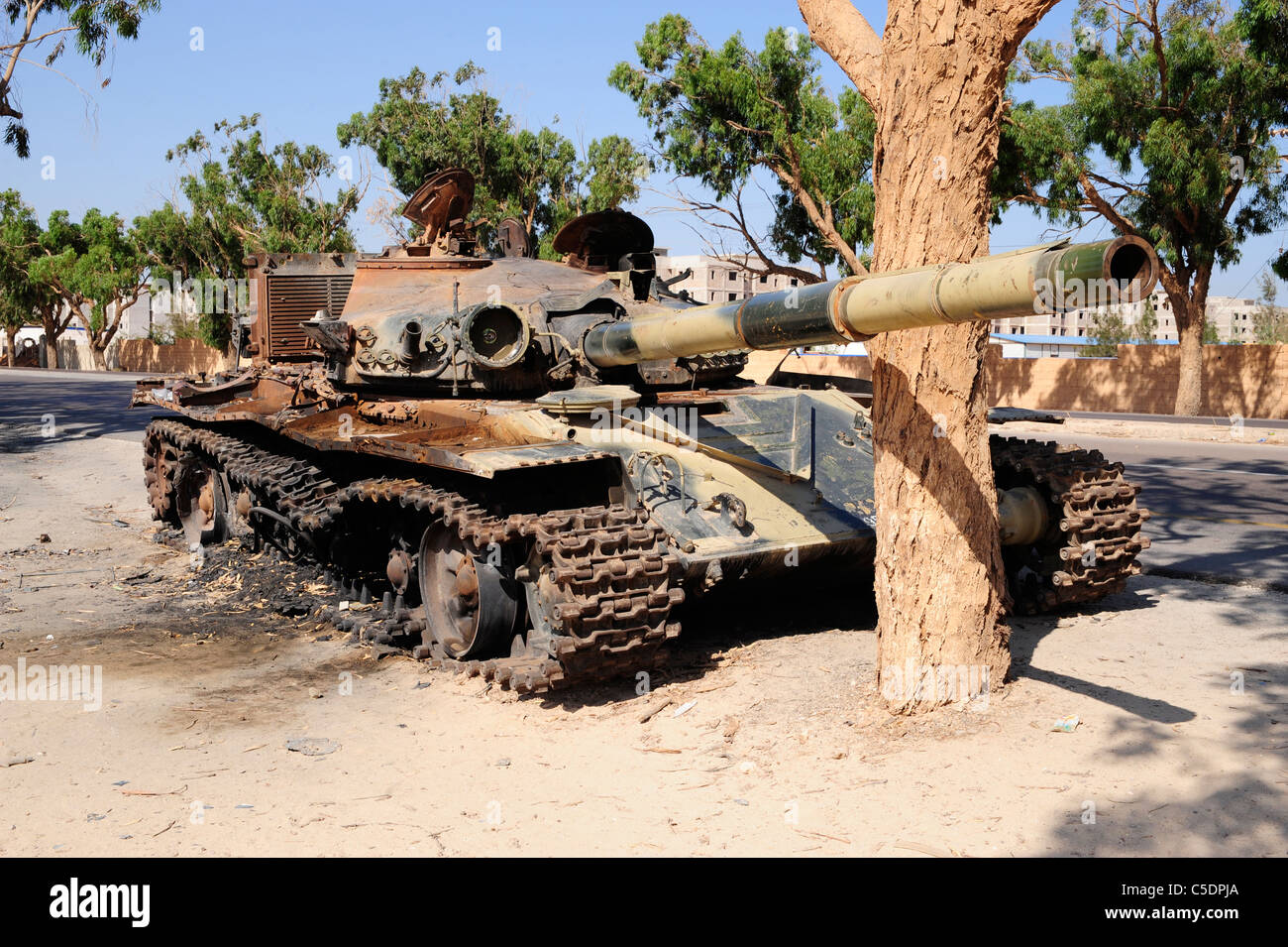 a war between Gaddafi army and Libya's Transitional National Council army with air support from ...