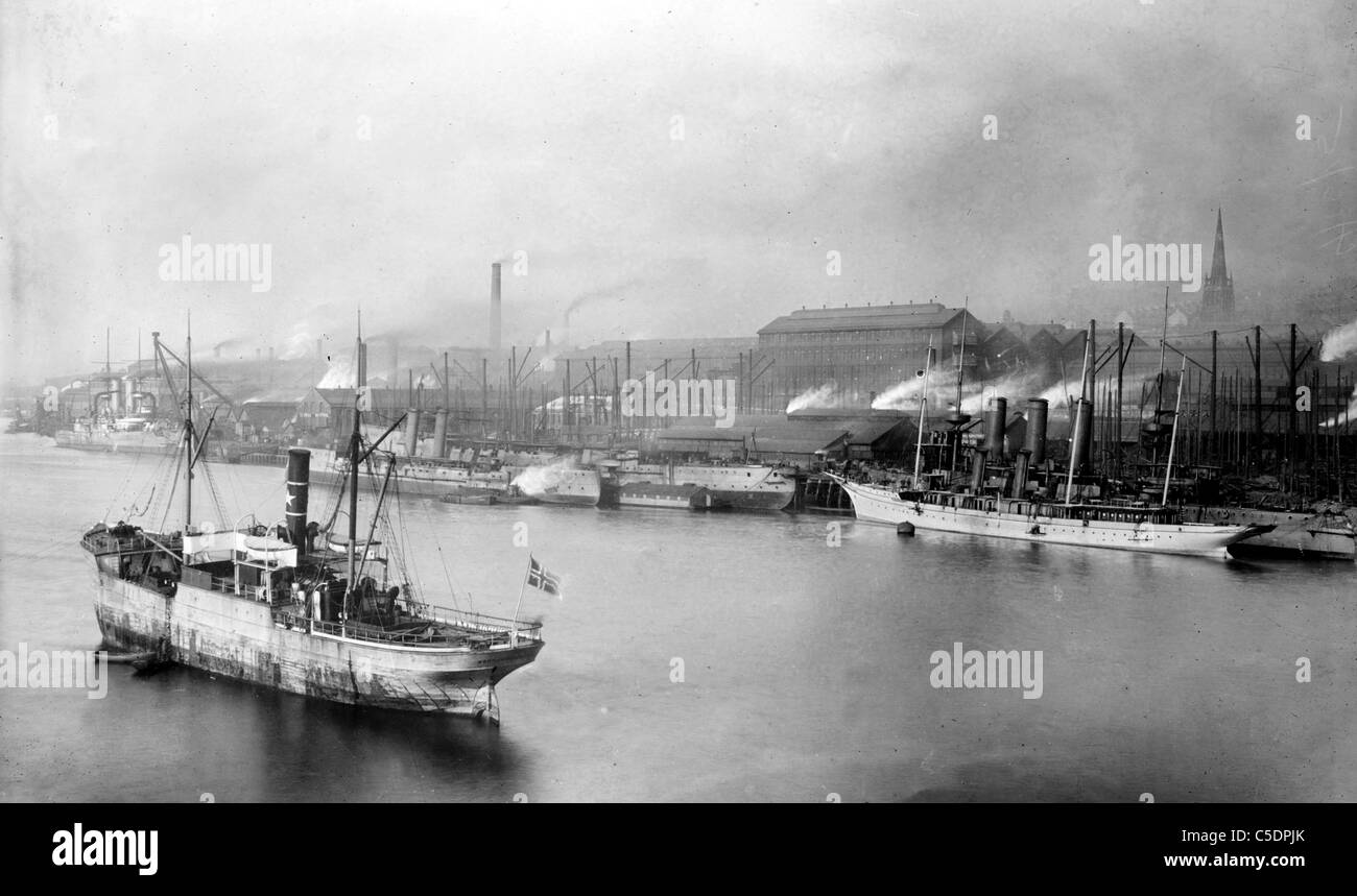 Armstrong gun works, docks, Newcastle, UK Stock Photo - Alamy
