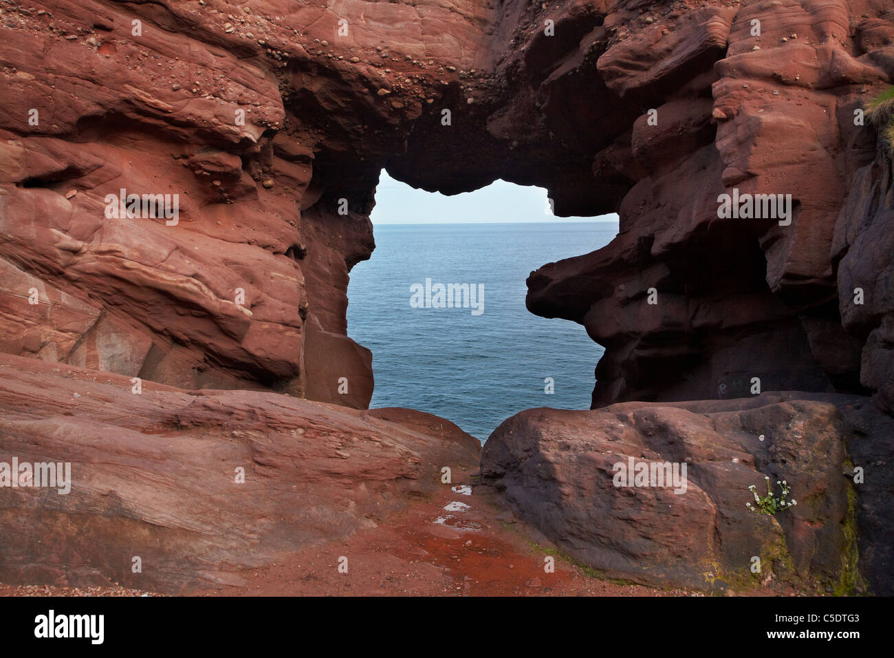 Hole in Rock, Seaton Cliffs and the North Sea, Arbroath, Angus ...