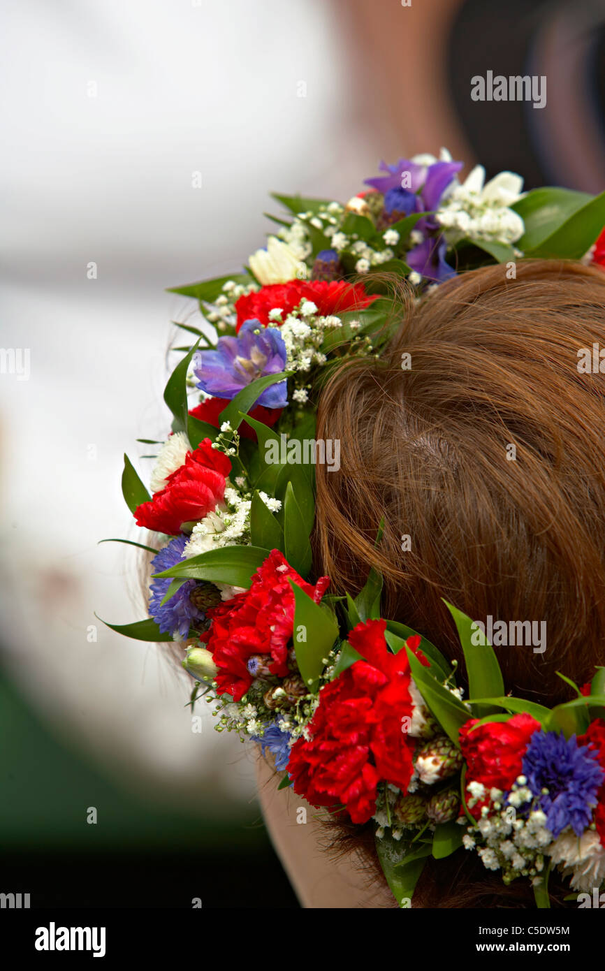 Woman head wreath midsummer hi-res stock photography and images - Alamy