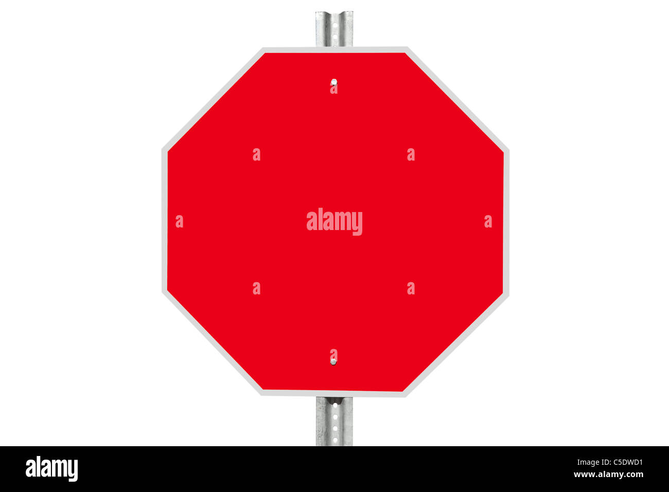 Blank stop sign isolated on white Stock Photo - Alamy