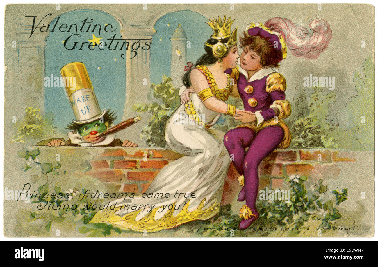 1907 Valentine postcard by Winsor McCay, depicting his Little Nemo in ...