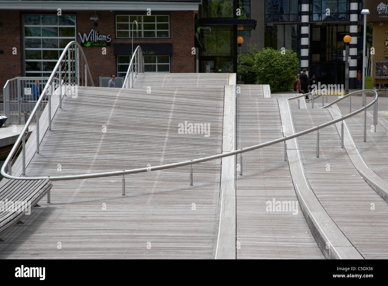 the simcoe wavedeck wave bridge at toronto waterfront ontario canada ...