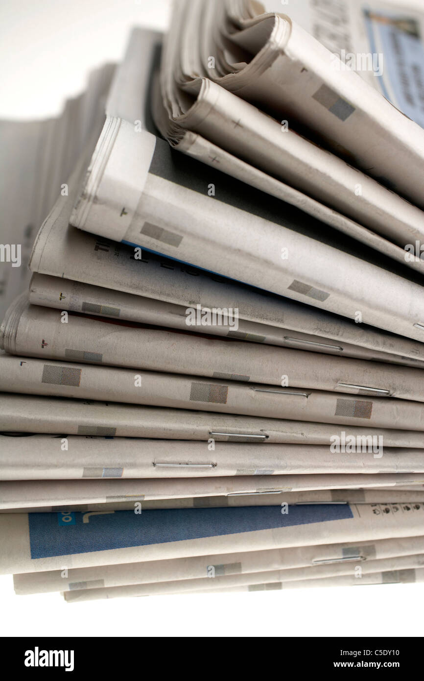 Pile Stack Newspapers High Resolution Stock Photography and Images - Alamy