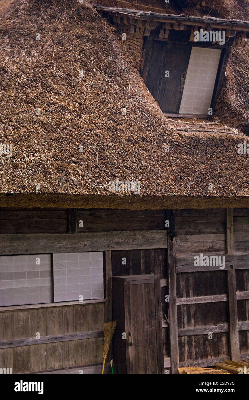 Traditional Japanese farm houses preserved at Hida no Sato folk village ...