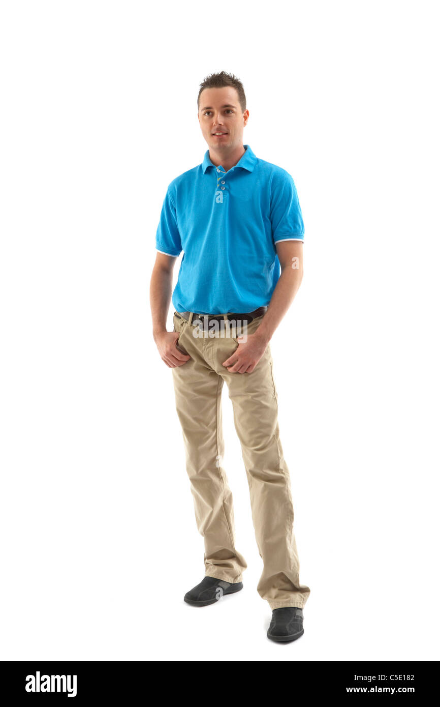 Blue collared shirt hi-res stock photography and images - Alamy