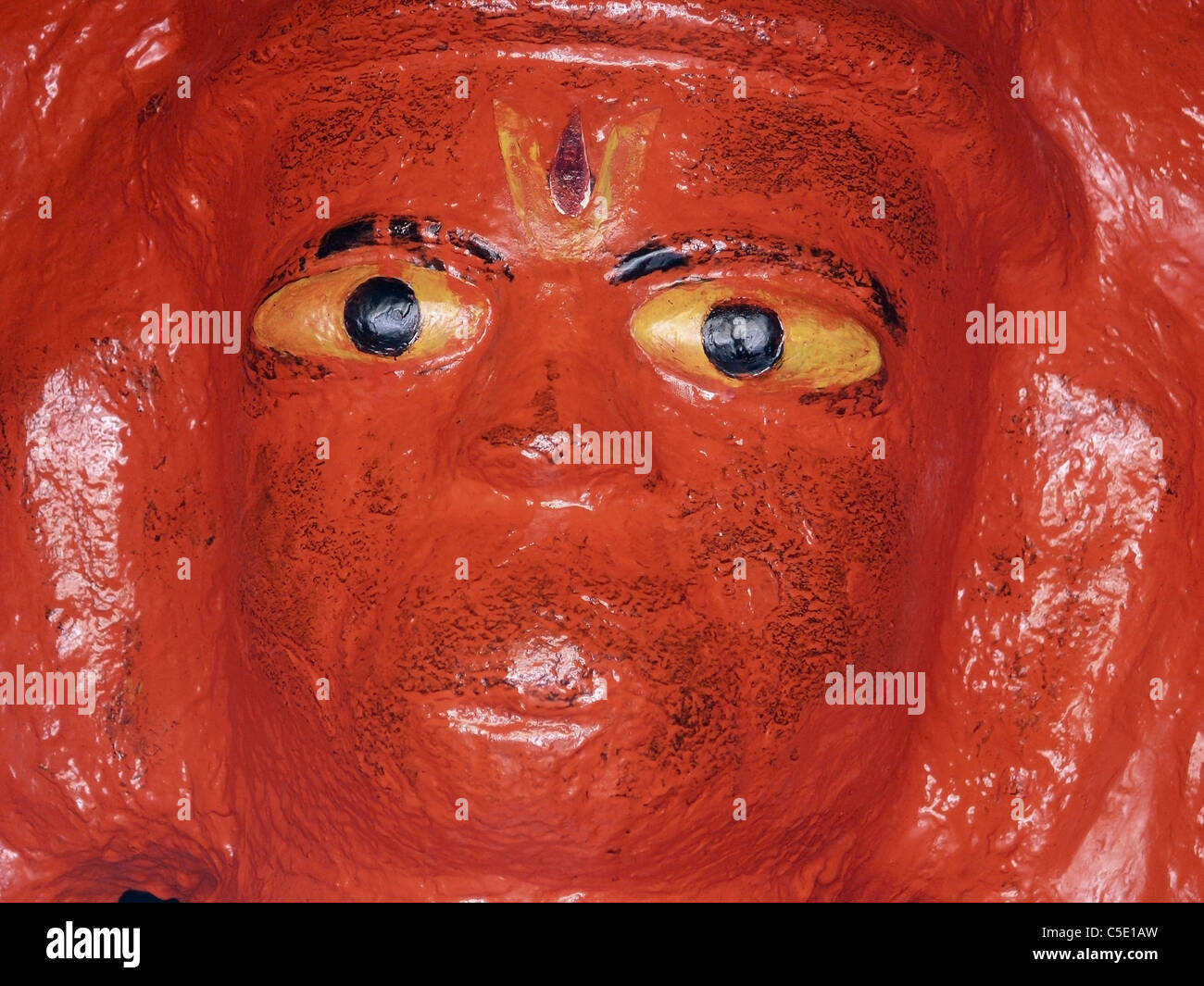 Statue of an old Hindu Lord Hanuman (God with Monkey head Stock Photo ...