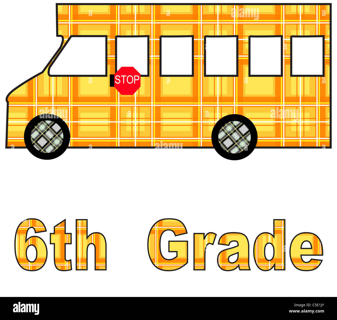 School bus illustration - exclusive to Alamy only Stock Photo - Alamy