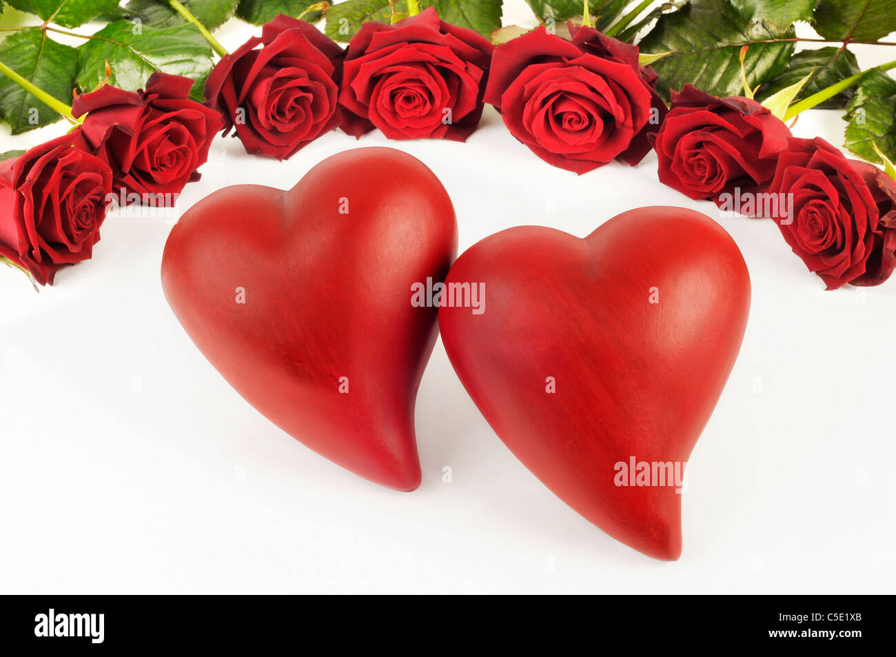 Two Roses Heart High Resolution Stock Photography and Images - Alamy