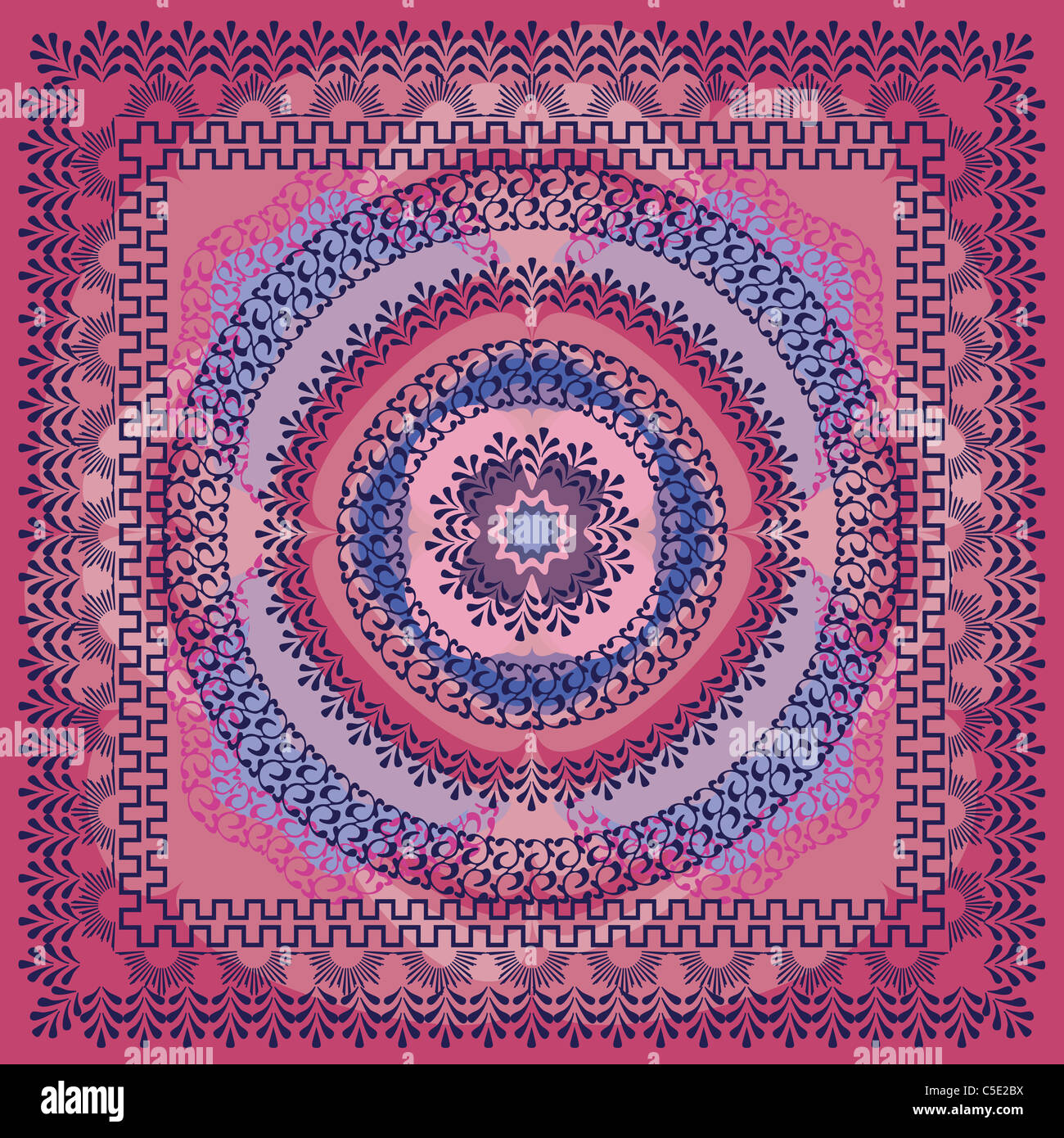 Colorful Square Kerchief Design Stock Photo - Alamy