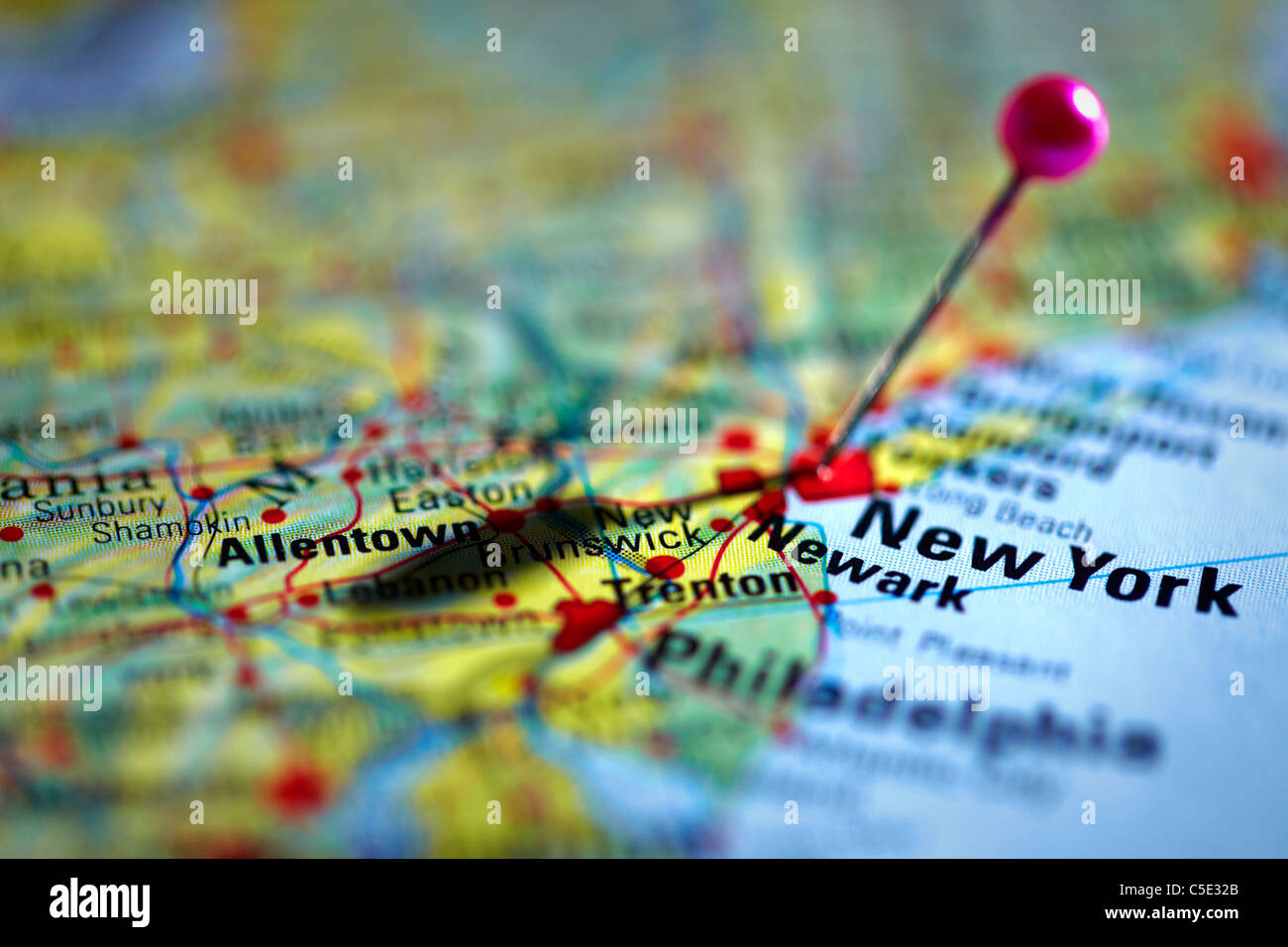 New york city metropolitan area map hi-res stock photography and images ...