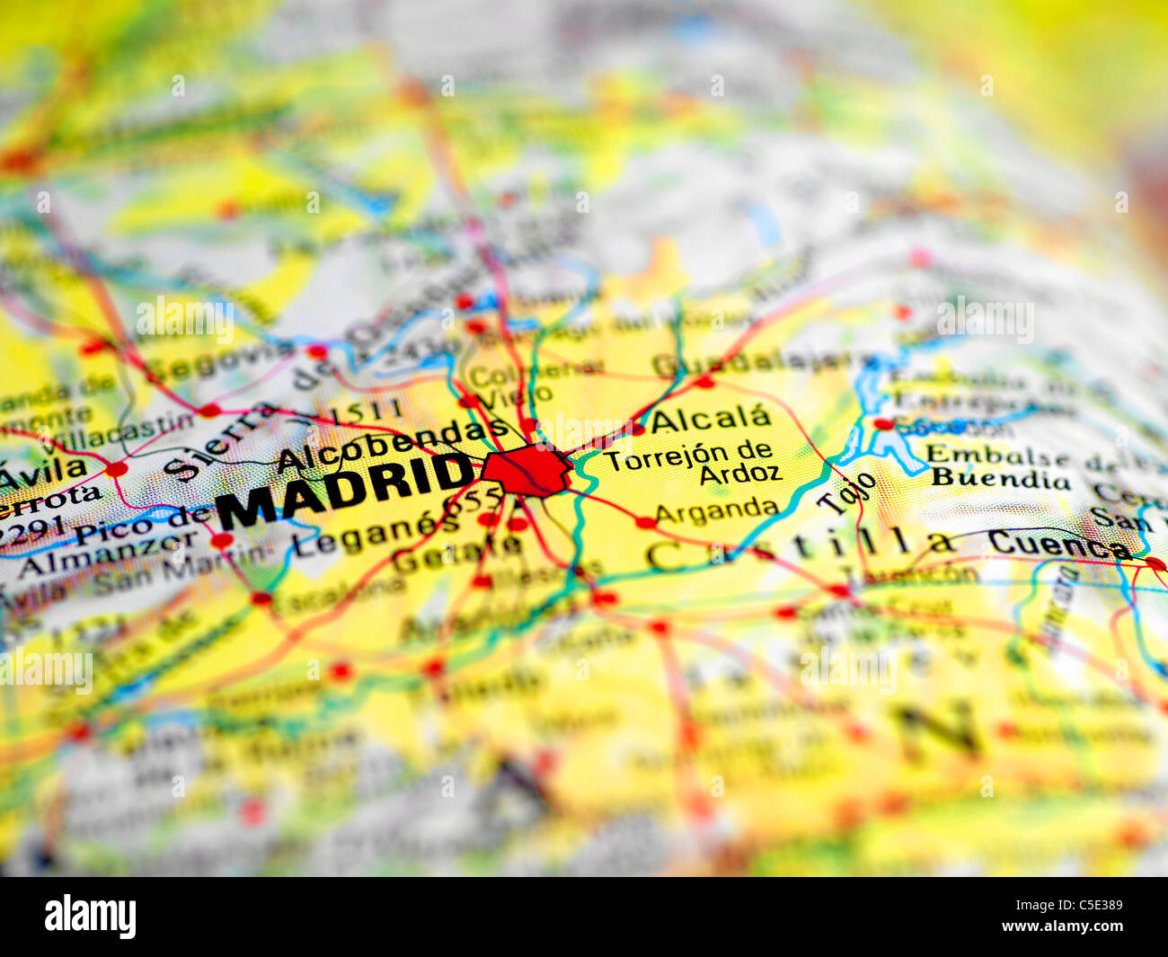 Map of manzanares spain hi-res stock photography and images - Alamy