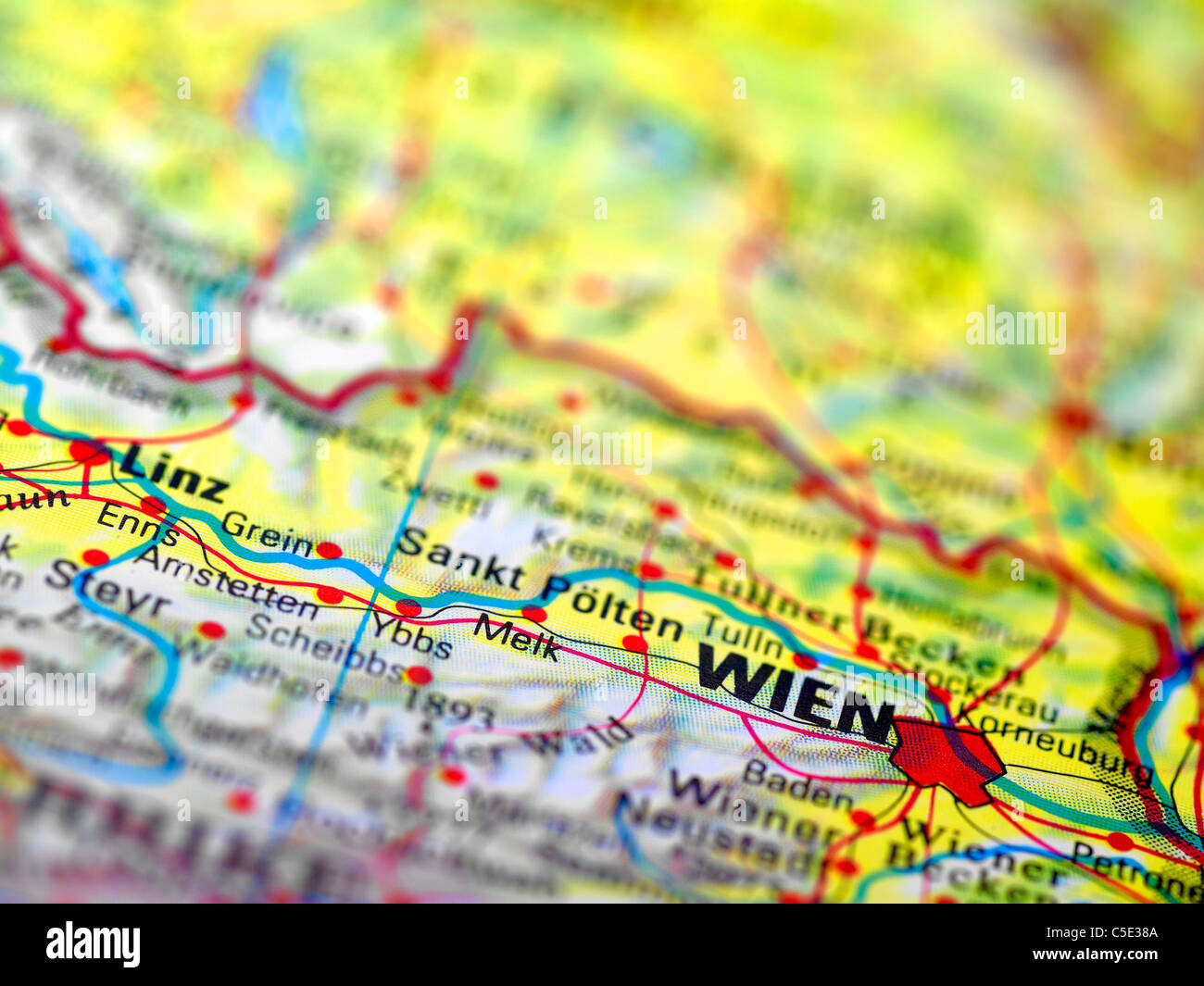 Map of wien hi-res stock photography and images - Alamy
