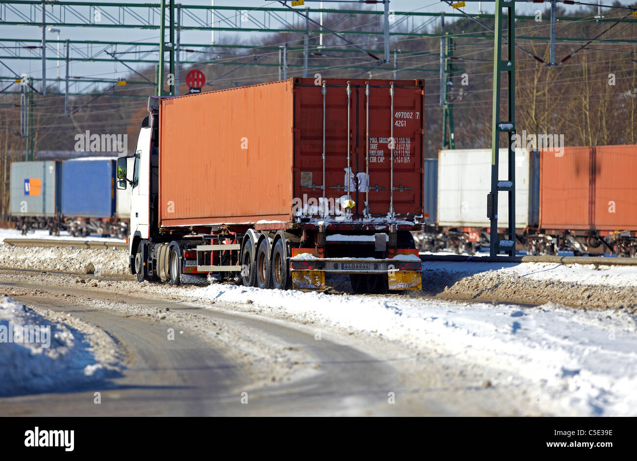 Rear Of Container Train High Resolution Stock Photography and Images ...