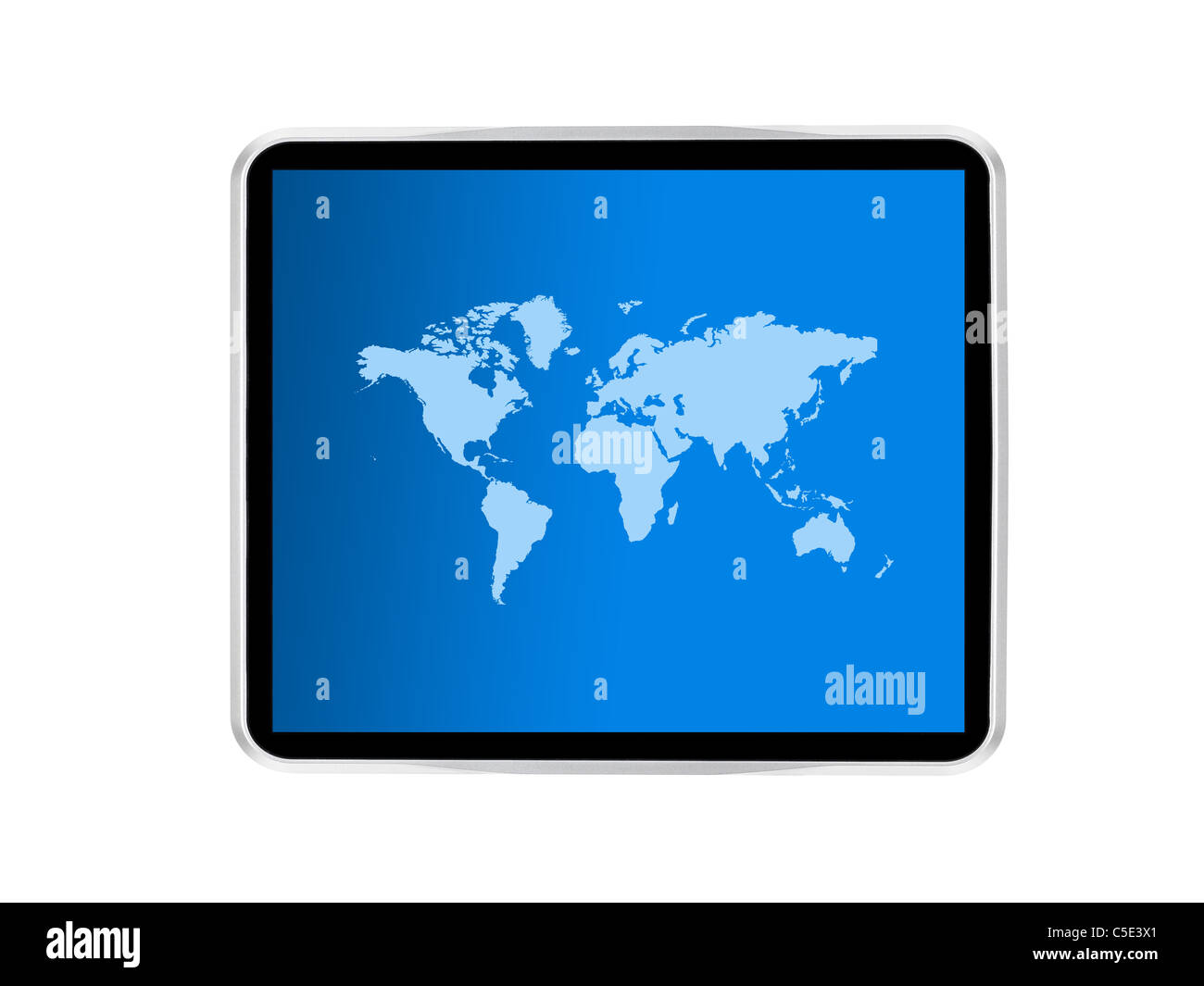 A computer tablet isolated against a white background Stock Photo - Alamy