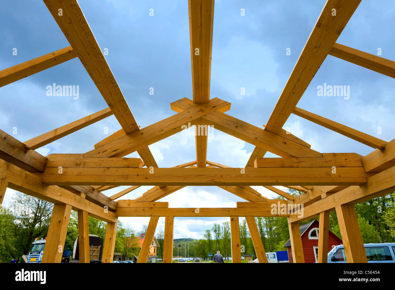 Wooden roof beam hi-res stock photography and images - Alamy