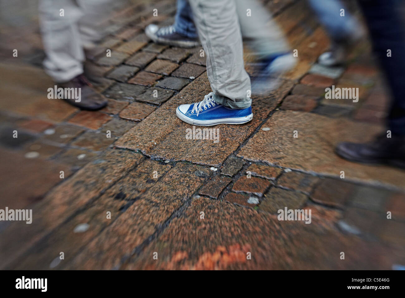 Walking On Cobblestone Street High Resolution Stock Photography and ...