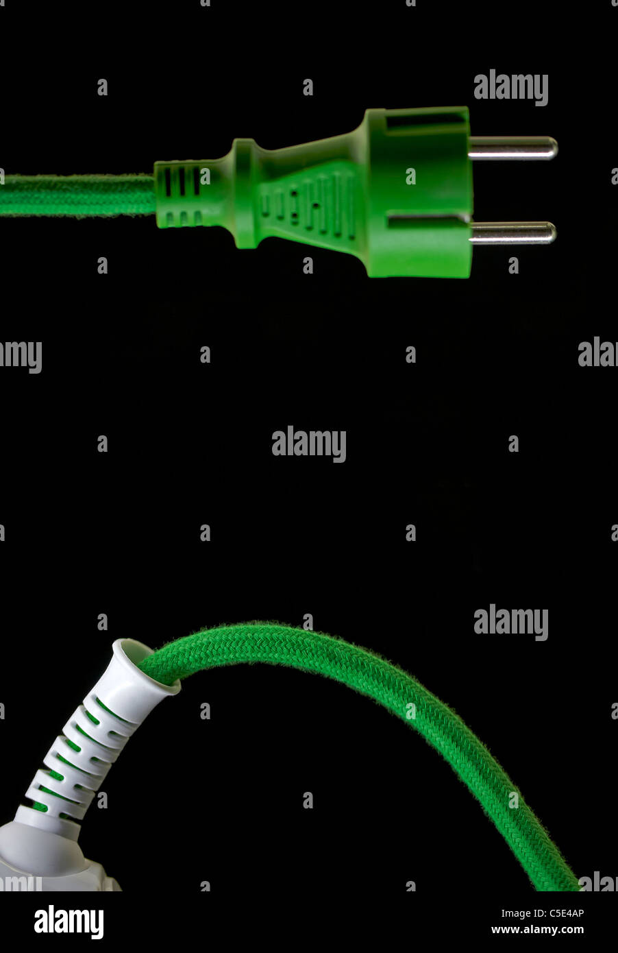 Electric current two cables hi-res stock photography and images - Alamy