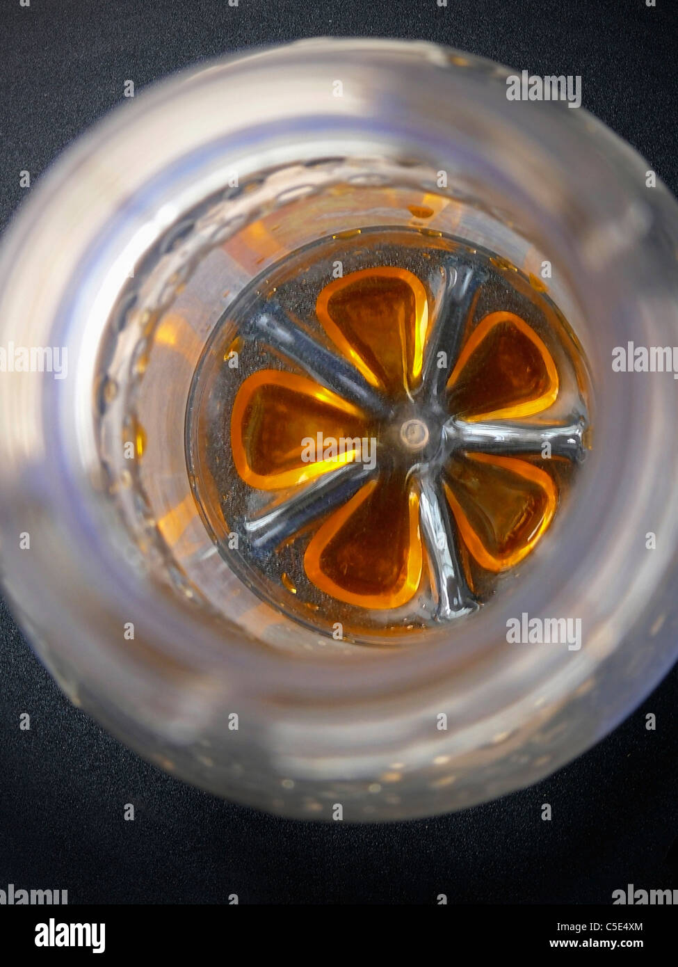 Bottom part of a cold drink, soft drink bottle Stock Photo - Alamy