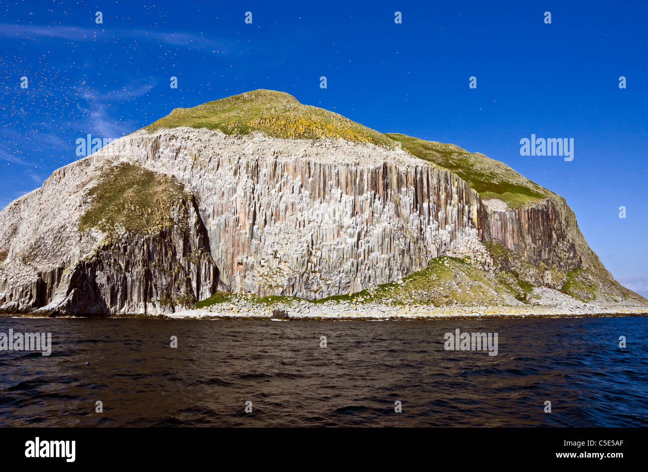 Southern aspects of famous Scottish island Ailsa Craig located at the ...