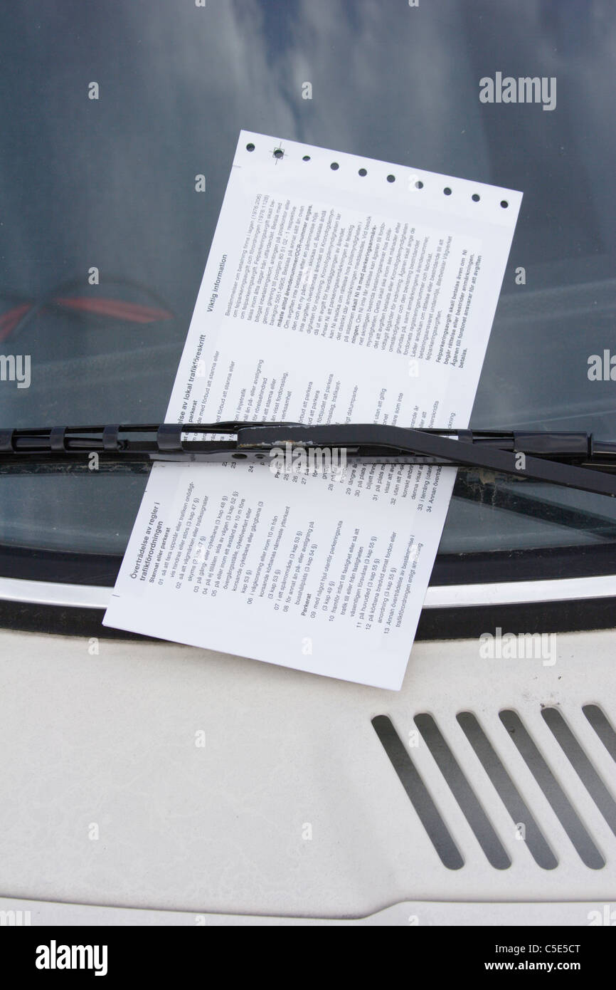 Parking Ticket On Windscreen High Resolution Stock Photography and ...
