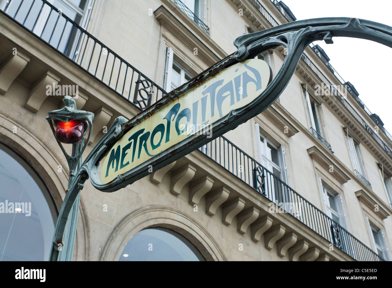'Metropolitain' sign outside metro station, Paris, France Stock Photo ...