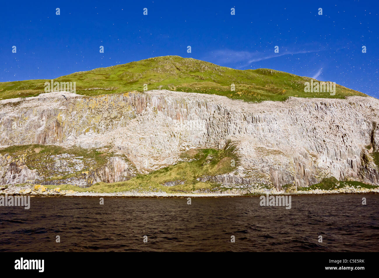 Southern aspects of famous Scottish island Ailsa Craig located at the ...