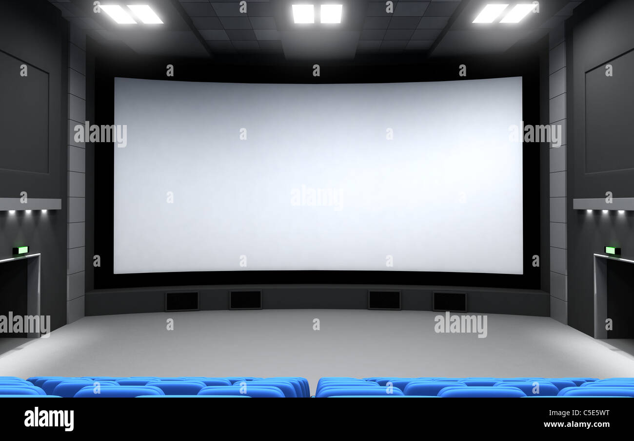 Front view cinema, empty (done in 3d Stock Photo - Alamy