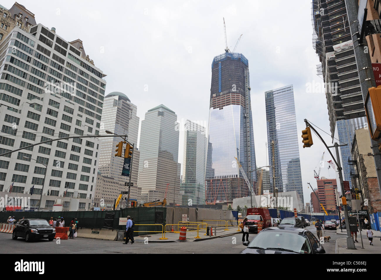 One World Trade Center under construction. July 18, 2011 Stock Photo ...