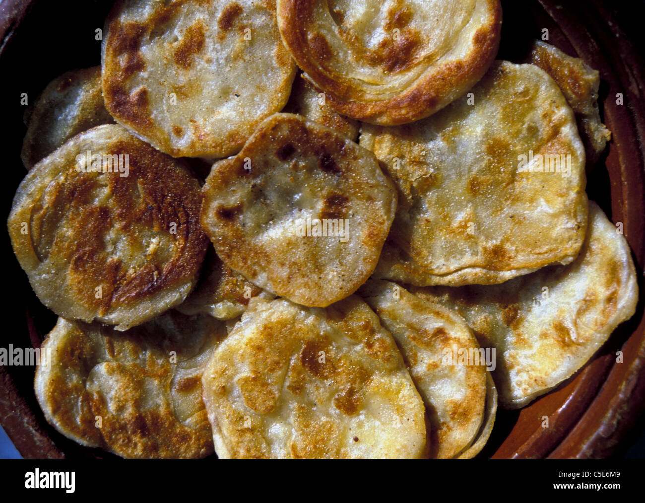 Traditional unleavened Berber bread in Morocco Stock Photo - Alamy