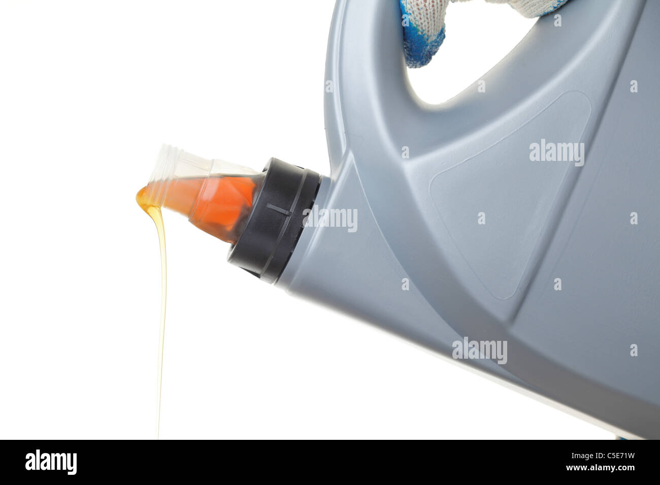 Can with car engine oil isolated on white Stock Photo - Alamy