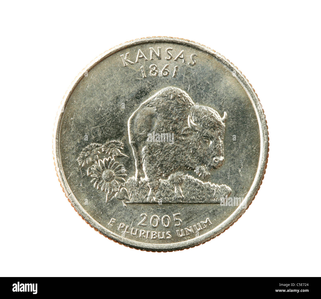 Mississippi state quarter coin isolated on white background Stock Photo ...