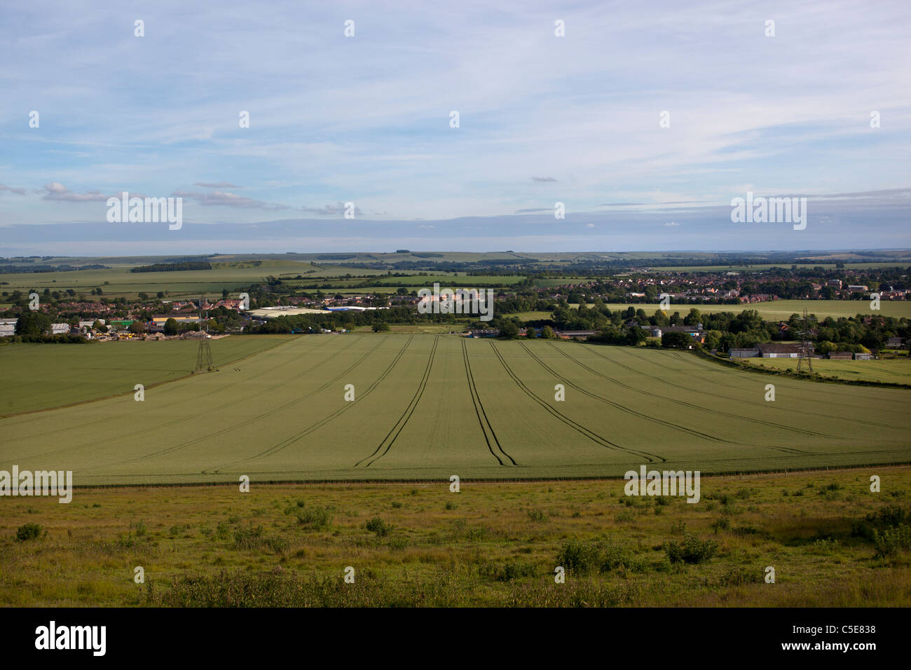 View over Devizes Wiltshire Stock Photo - Alamy
