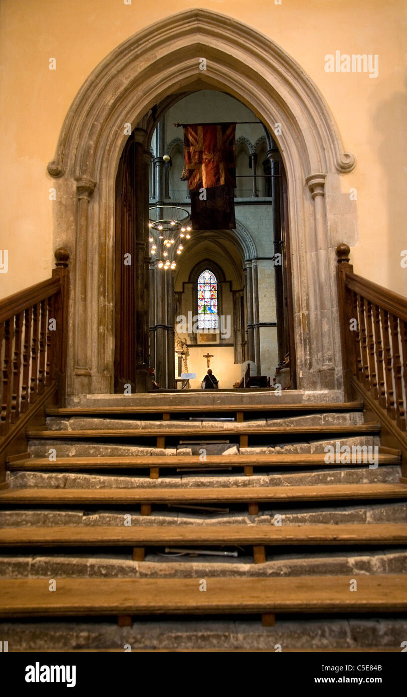 Pilgrim Steps in Rochester Cathedral Stock Photo - Alamy