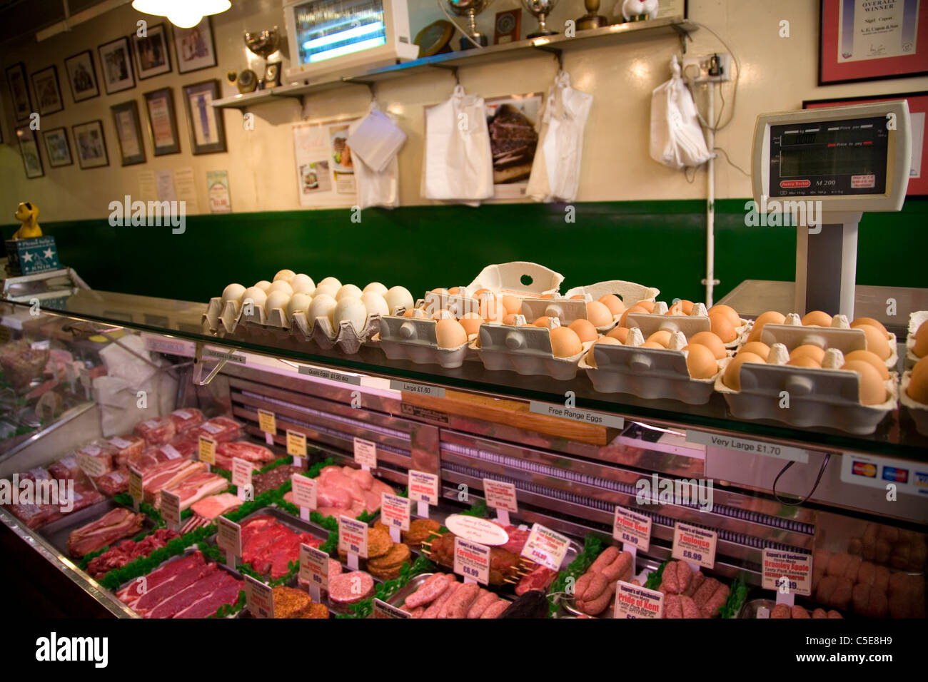 Inside butcher shop food meat hi-res stock photography and images - Alamy
