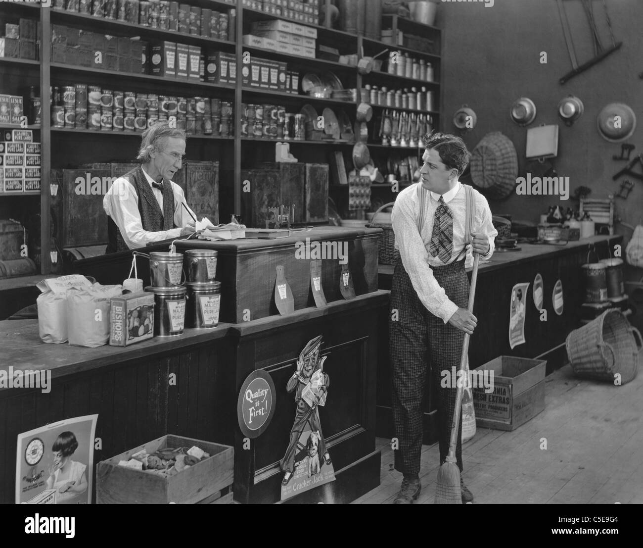 Store watching Black and White Stock Photos & Images - Alamy