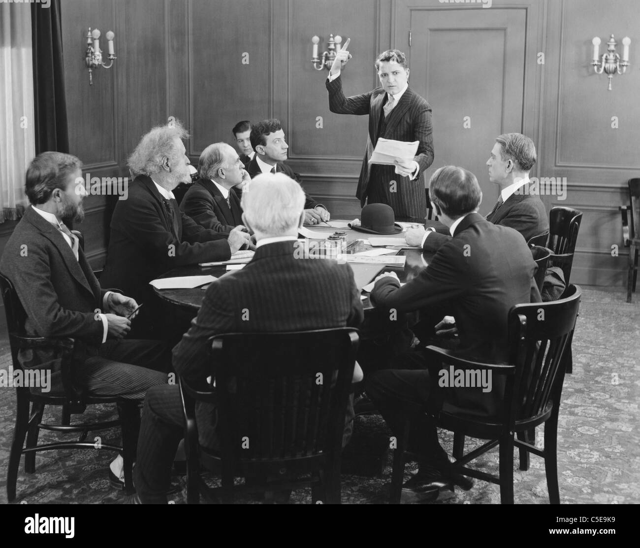People sitting in conference Black and White Stock Photos & Images - Alamy