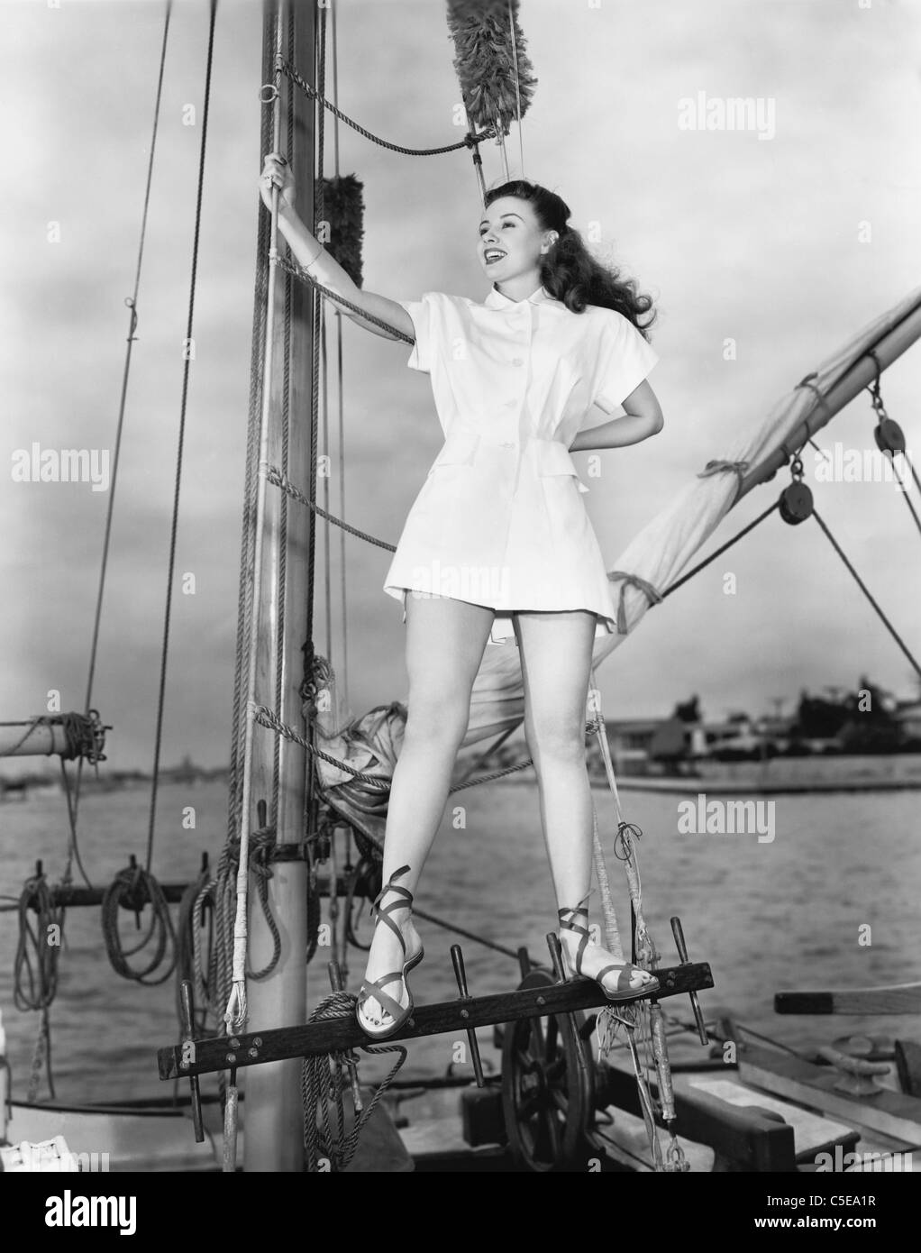 Woman happy freedom smile Black and White Stock Photos & Images - Alamy