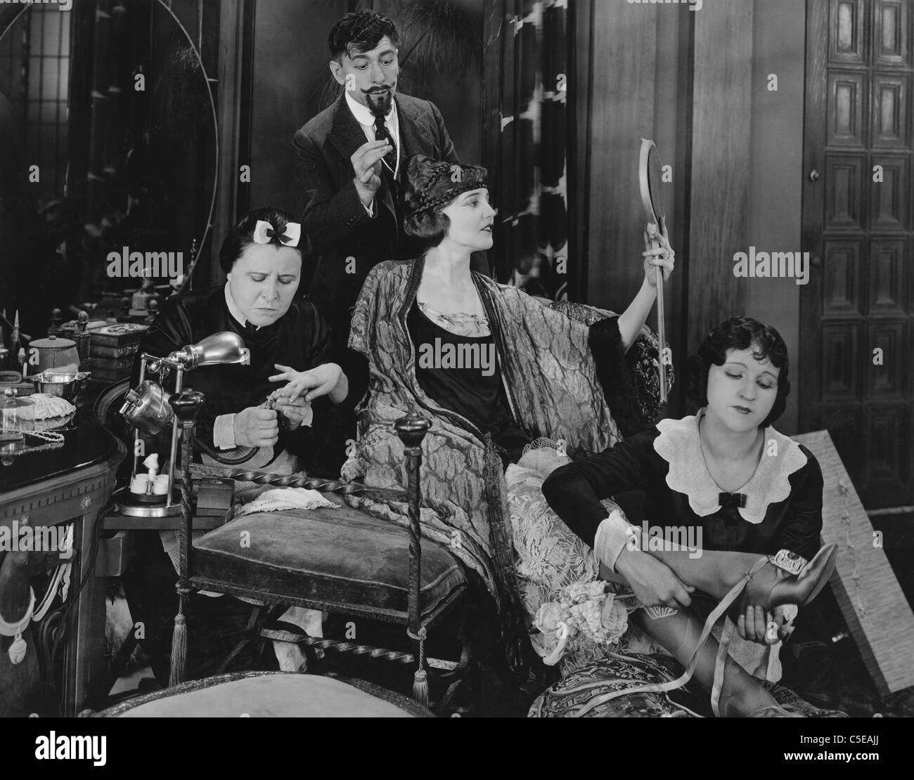 Old caucasian man woman holding Black and White Stock Photos & Images ...