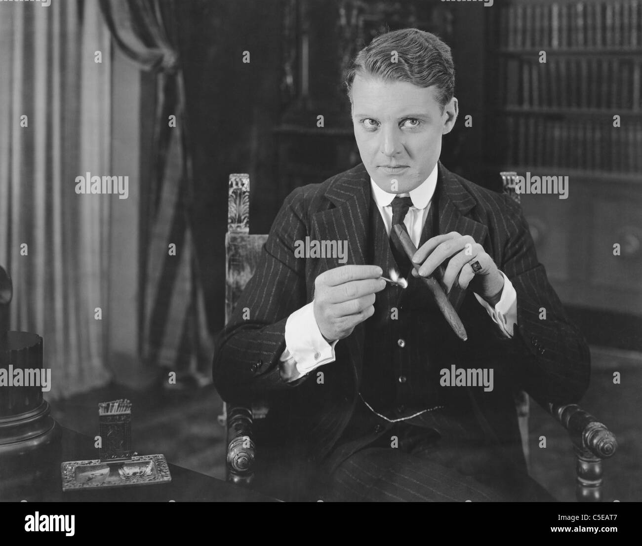 Cigar life Black and White Stock Photos & Images - Alamy