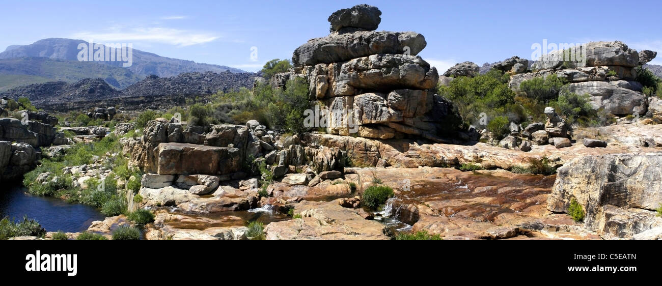 Rock pool at Jamaka Campsite in the Cederberg Mountains of the Western ...