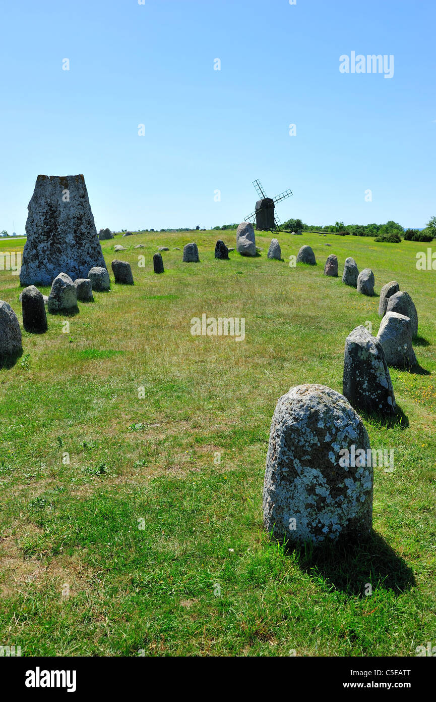 Ancient windmill on background blue hi-res stock photography and images ...