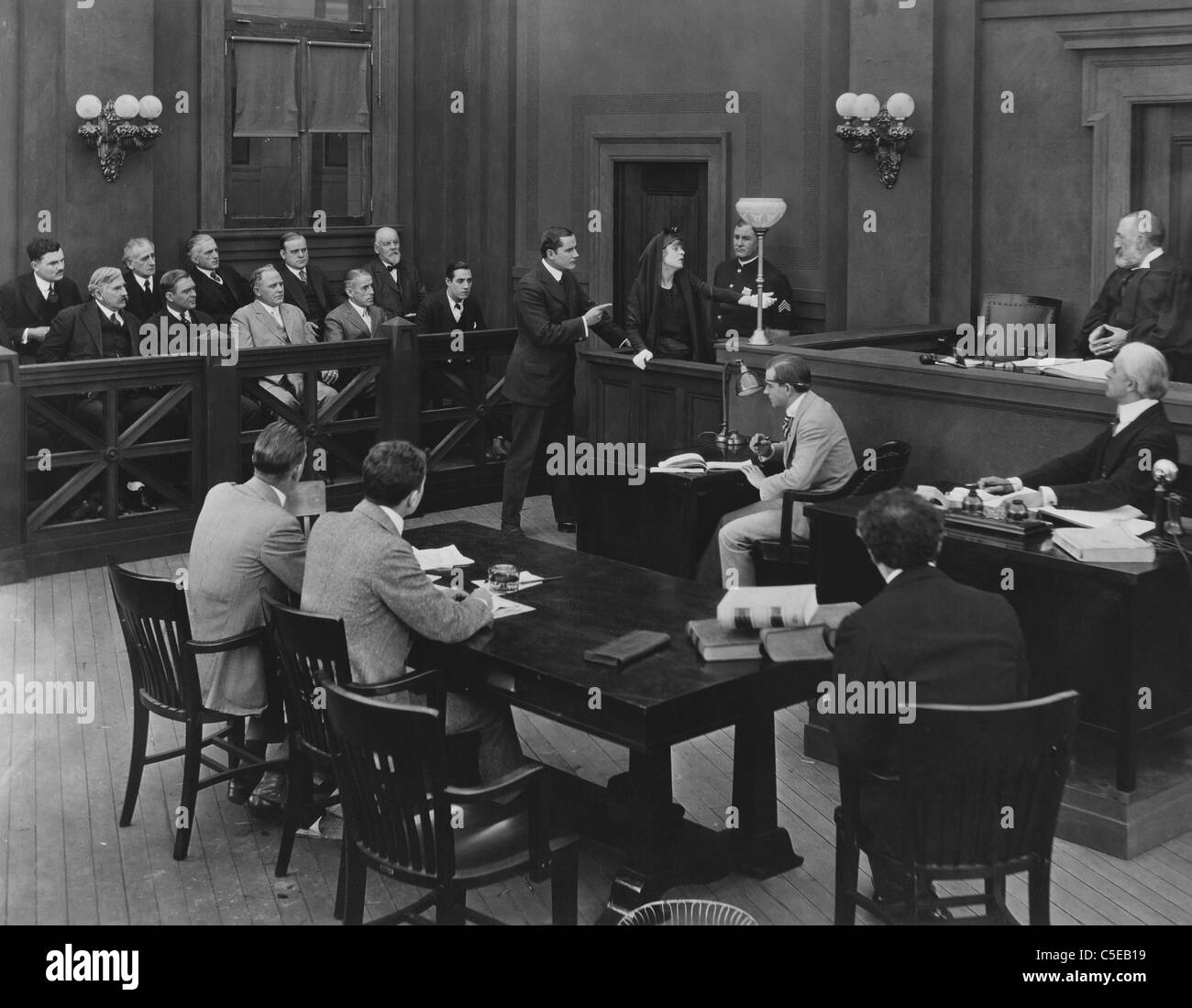 Jury room court box hi-res stock photography and images - Alamy
