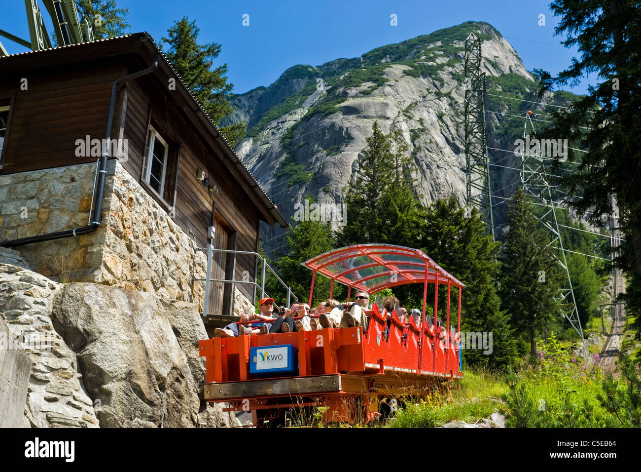 Funicular, Gelmerbahn, Canton Bern, Switzerland Stock Photo - Alamy